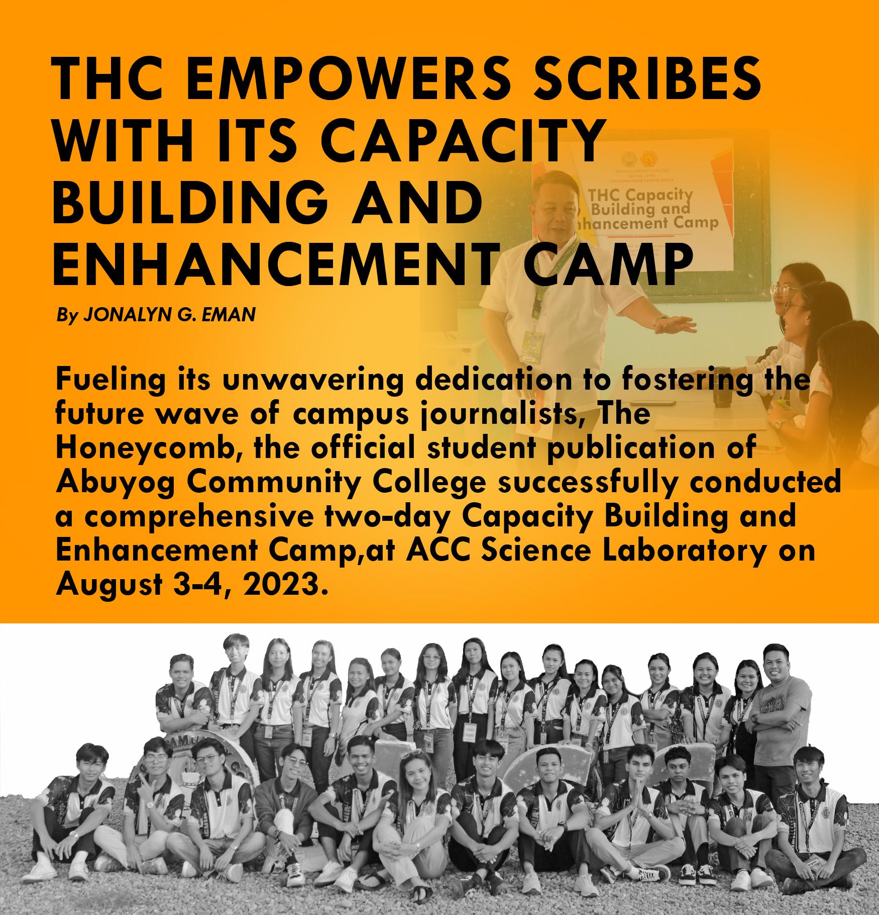 THC empowers scribes with its Capacity Building and Enhancement Camp | Abuyog Community College