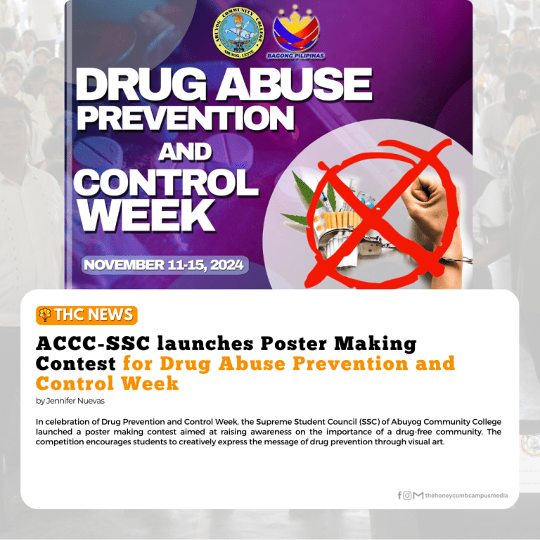 ACCC-SSC launches Poster Making Contest for Drug Abuse Prevention and ...
