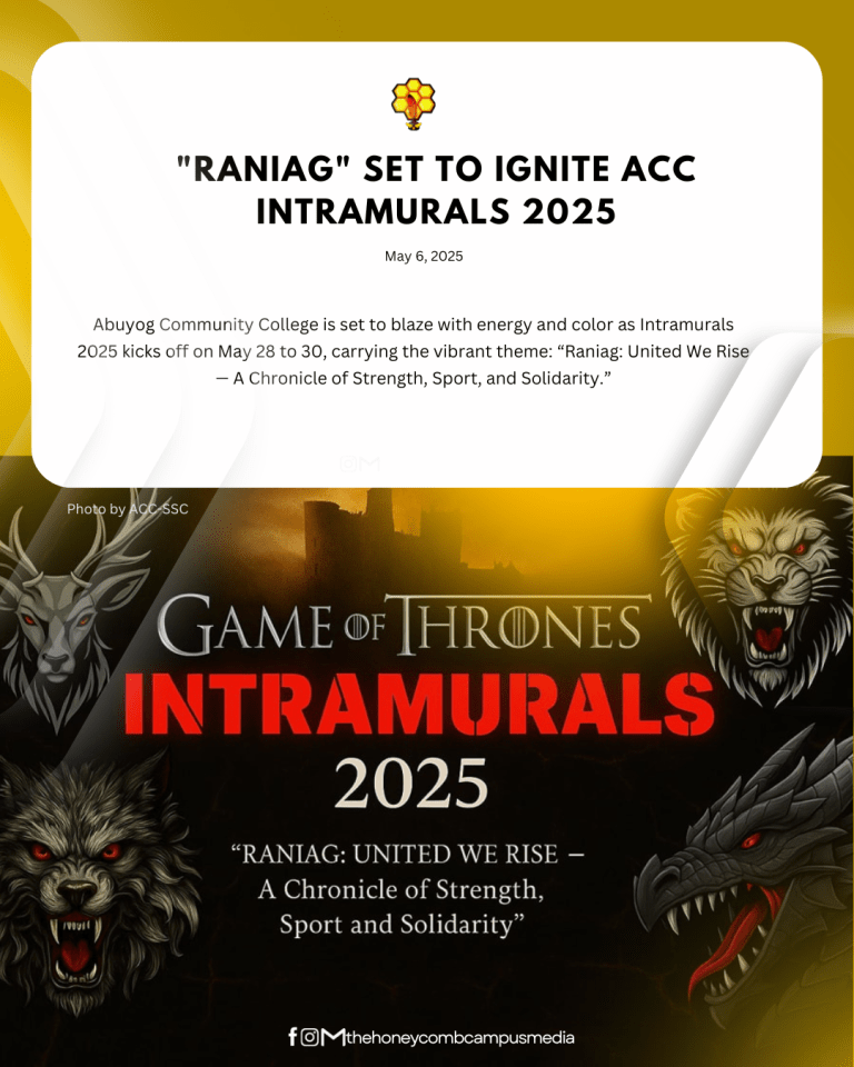 “Raniag” Set to Ignite ACC Intramurals 2025 | Abuyog Community College